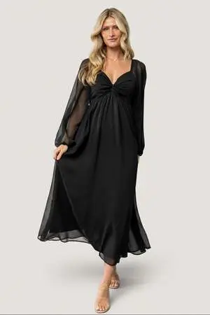 IN FEBRUARY Dione Midi Dress Black