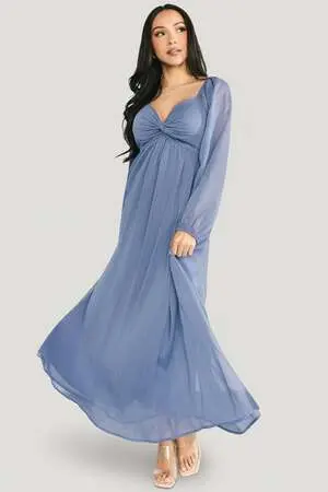 IN FEBRUARY Dione Midi Dress Blue