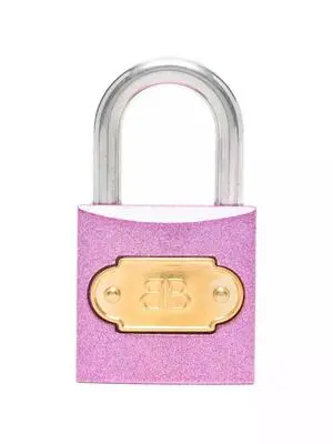 Balenciaga Logo Charm Keyring - Pink