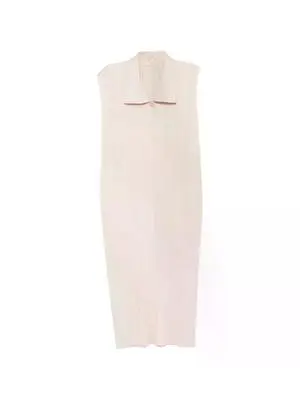 Issey Miyake Pleated Midi Dress - Neutrals