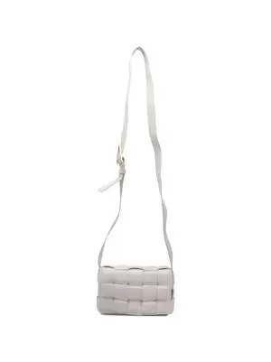 Bottega Veneta Cassette Intreccio Shoulder Bag - White