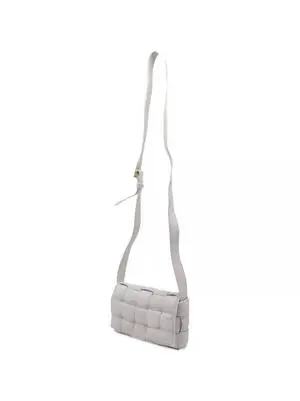 Bottega Veneta Cassette Intreccio Shoulder Bag - White