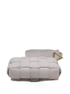 Bottega Veneta Cassette Intreccio Shoulder Bag - White
