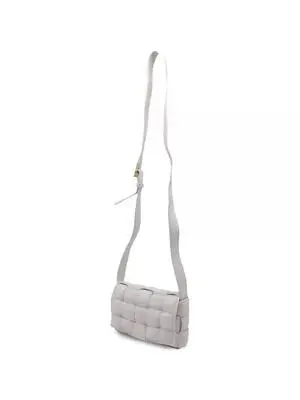 Bottega Veneta Cassette Intreccio Shoulder Bag - White