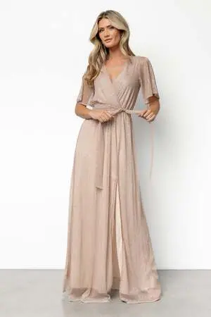 XH TEXTILES Grace Sparkle Gown - Champagne