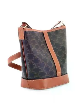 Celine Triomphe Coated Canvas Small Bucket Bag