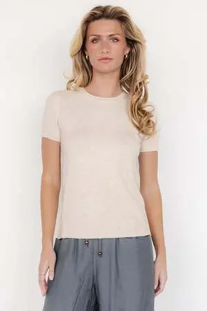 TEA N ROSE Hannah Knit Top Oatmeal