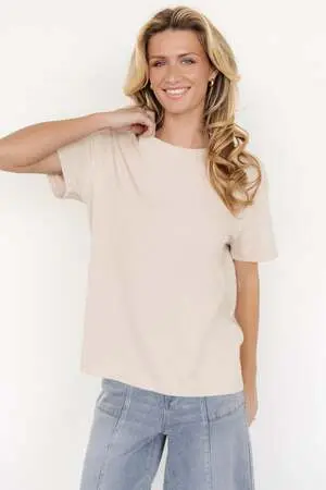 TEA N ROSE Elliot Relaxed Tee - Natural