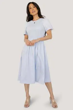 ANDREE BY UNIT Farrah Smocked Midi Dress