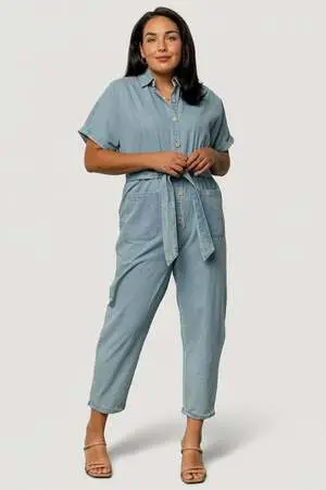 IN LOOM Mateo Button Up Jumpsuit - Denim
