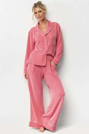 RARERAW Eloise Ribbed Pajama Set - Pink