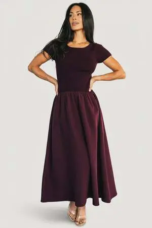 GILLI Angelique Midi Dress - Mulberry