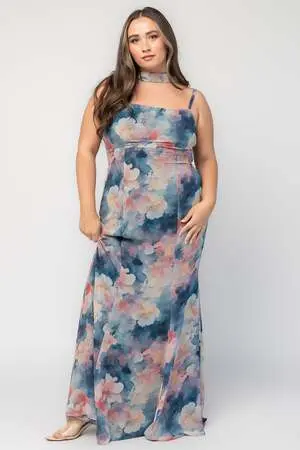 XH TEXTILES Province Maxi Dress - Blue Multi