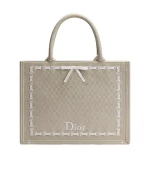 Dior Medium Book Tote With Strap - Beige