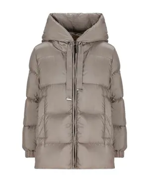 Max Mara Hooded Down Jacket - Gray