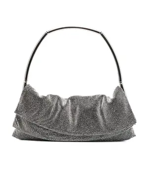 Benedetta Bruzziches Crystal Decorated Shoulder Bag - Gray