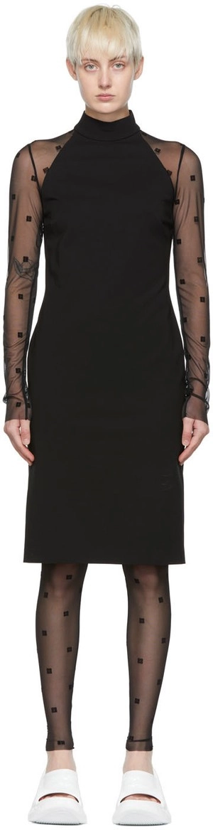 Givenchy Dress In Bi-material 4g Pattern