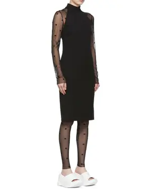 Givenchy Dress In Bi-material 4g Pattern