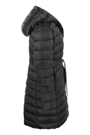 Max Mara Double-sided Down Jacket With Hood And Belt