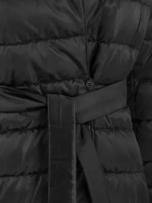 Max Mara Double-sided Down Jacket With Hood And Belt