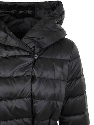 Max Mara Double-sided Down Jacket With Hood And Belt