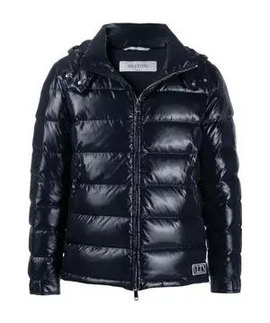 Valentino Garavani Logo Patch Hooded Jacket - Black