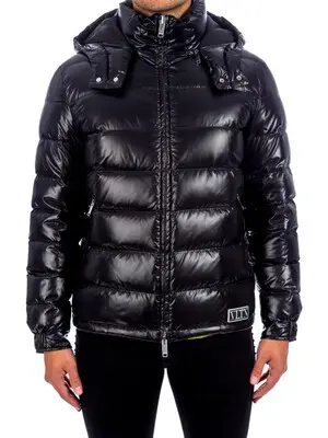 Valentino Garavani Logo Patch Hooded Jacket
