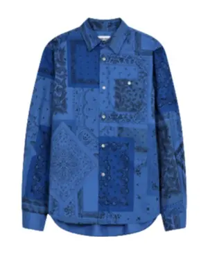 Kenzo Bandana-print Cotton Shirt - Blue
