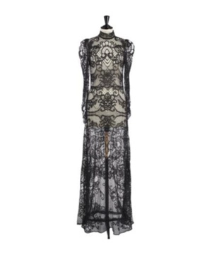 Dior Lace Silk Linen Knit Long Dress