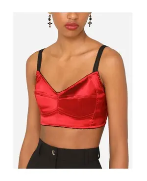 Dolce & Gabbana Longline Underwired Satin Bra