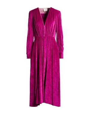FORTE_FORTE Midi Dress Fuchsia Size Viscose, Elastane - Pink
