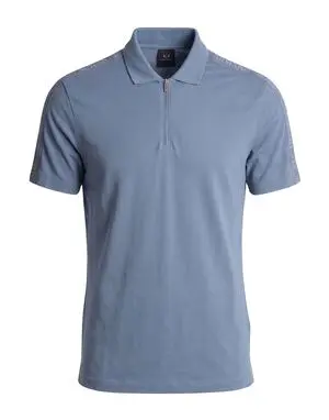 Armani Exchange Polo Shirt Pastel Size Polyamide, Polyester, Elastane - Blue
