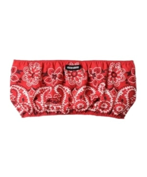 Miu Miu Printed Poplin Bra Top - Red