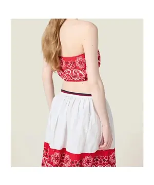 Miu Miu Printed Poplin Bra Top