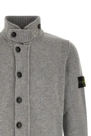 Stone Island Button-up Jumper - Gray