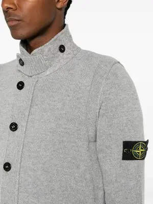 Stone Island Button-up Jumper - Gray