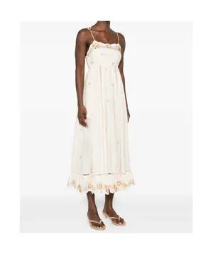 Zimmermann Embroidered Linen Maxi Dress