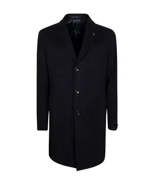 Tagliatore Long-sleeved Coat - Blue