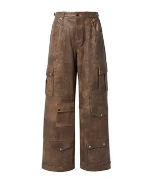 Dodo Bar Or Arianna Leather Wide-leg Cargo Pants