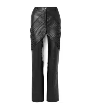 PETER DO Paneled Leather Straight-leg Pants