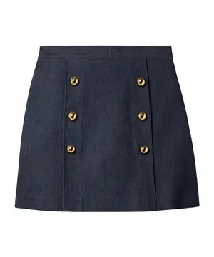 Adam Lippes Embellished Denim Mini Skirt - Black