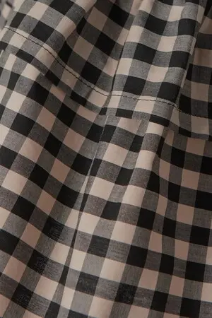 MOLLY GODDARD Tiered Ruffled Gingham Cotton-poplin Mini Skirt