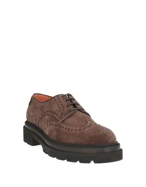 Santoni Suede Leather Lace-up Wingtip Shoes Size