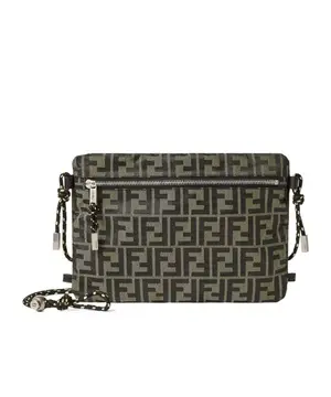 Fendi Superlight Ff Zucca Fabric Pouch - Brown