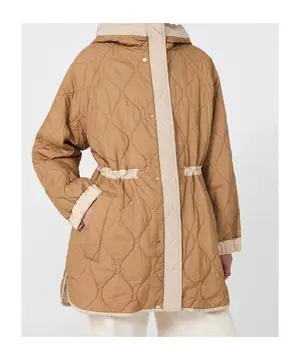 Max Mara Reversible Water-repellent Canvas Padded Parka Sand