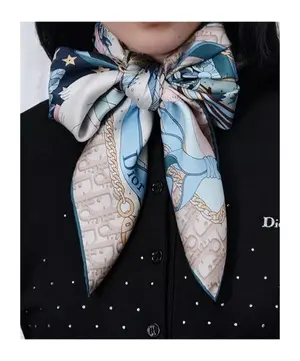 Dior Illustrated Square Scarf - No