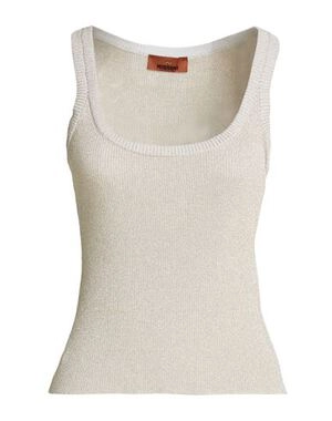 Missoni Viscose Tank Top With Metallic Fiber - Beige