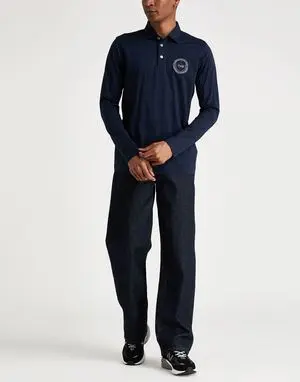 TOMBOLINI Polo Shirt Size Cotton, Elastane - Navy