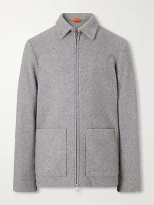 Barena Venezia Cotton-blend Felt Overshirt - Gray