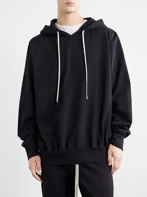 Rick Owens Oversized Cotton-jersey Hoodie - Black